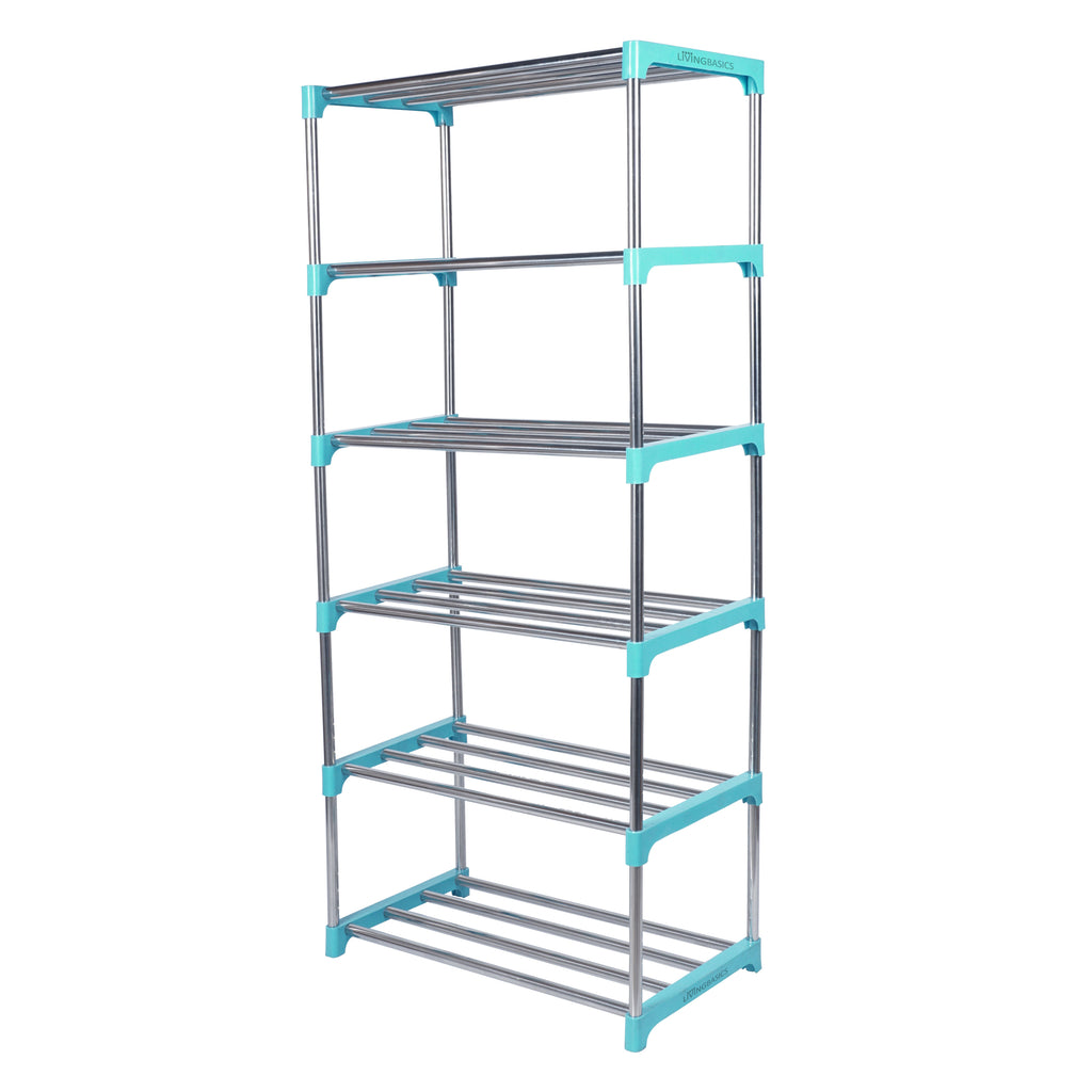 6 Layer Multipurpose Storage Rods Rack – LIVINGBASICS